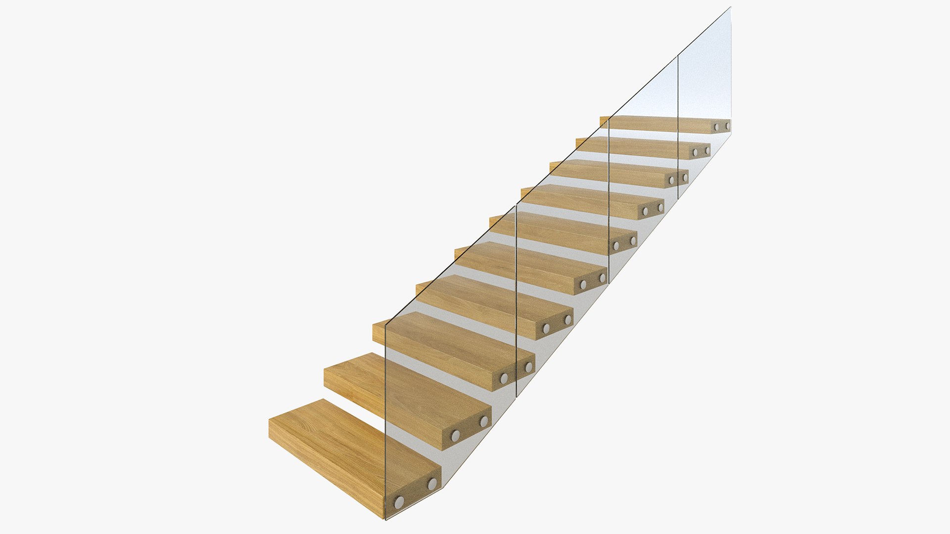 3D Modern Architectural Staircase Model - TurboSquid 2088541