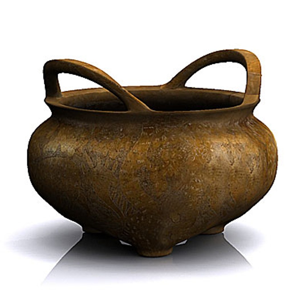 Maya Chinese Bronze Incised Censer