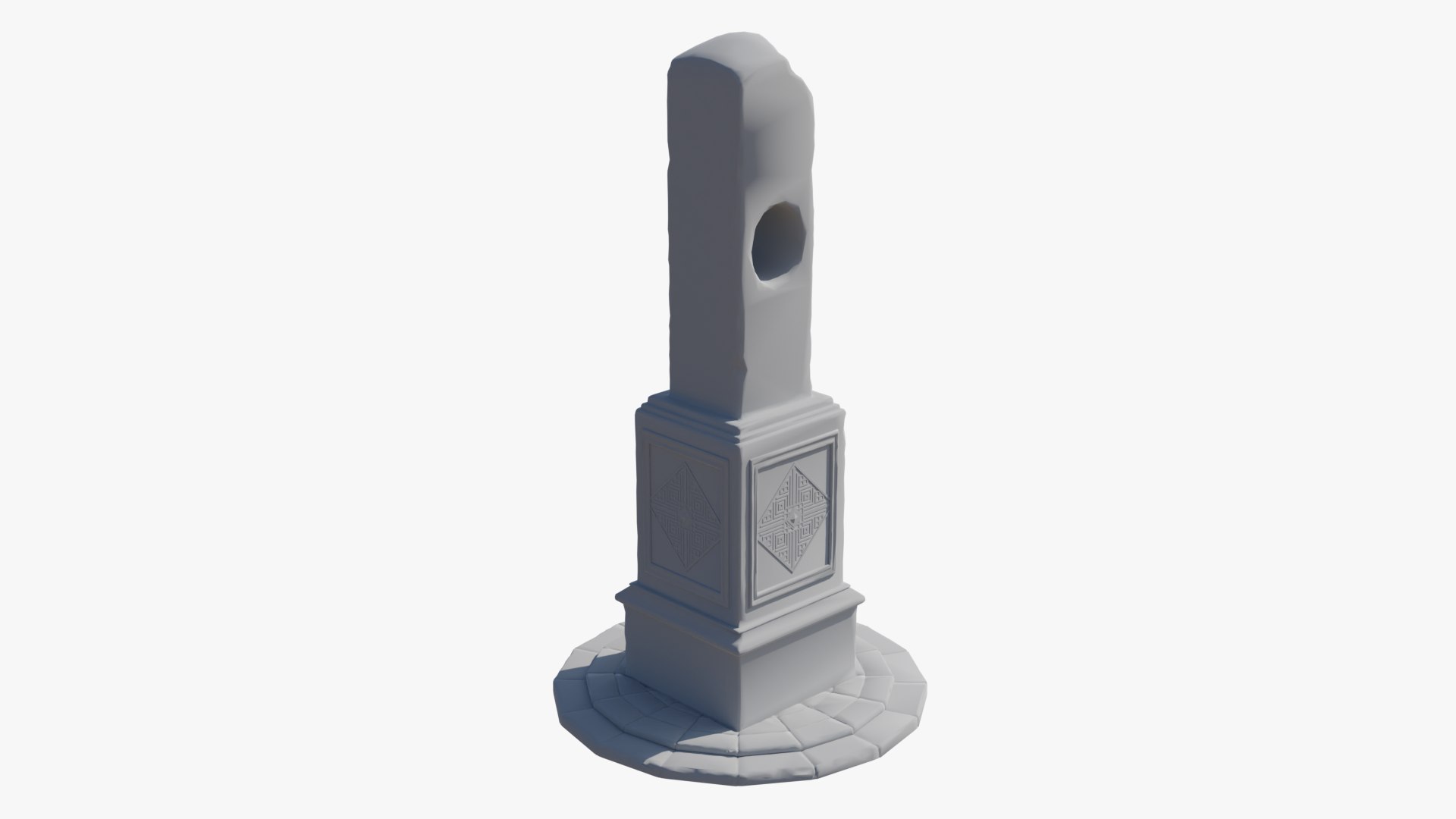 3D Stone Monument Low Poly Model - TurboSquid 2249329