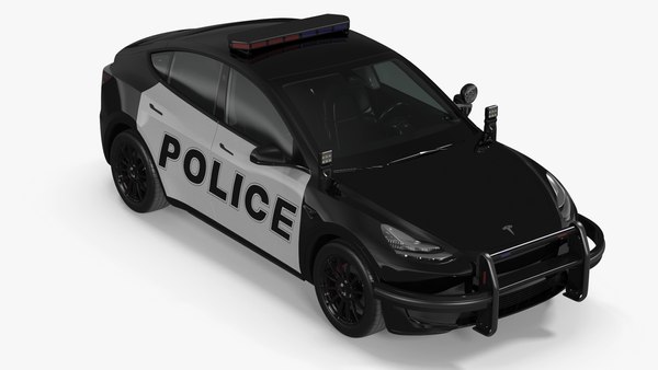 modelo 3d Interior sencillo de la policía del modelo Y de Tesla ...