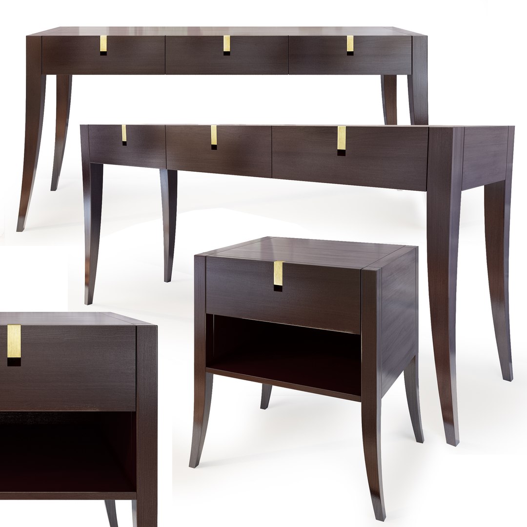 Jubilee Console Dressing Table 3D Model - TurboSquid 1420235