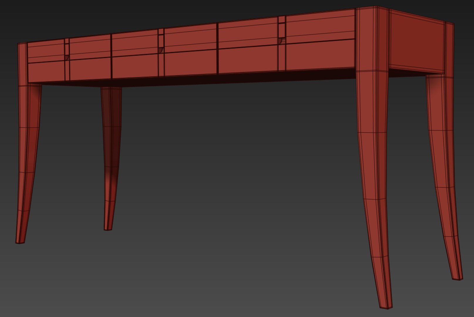 Jubilee Console Dressing Table 3D Model - TurboSquid 1420235