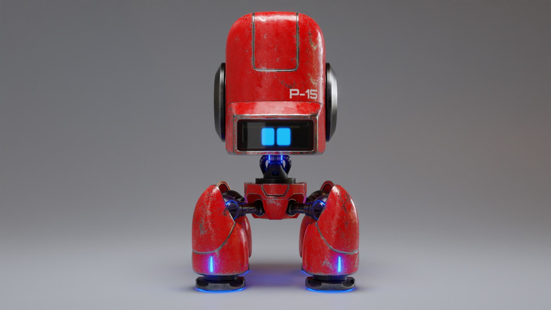 3D Cute Puppy Robot Red - TurboSquid 2094333