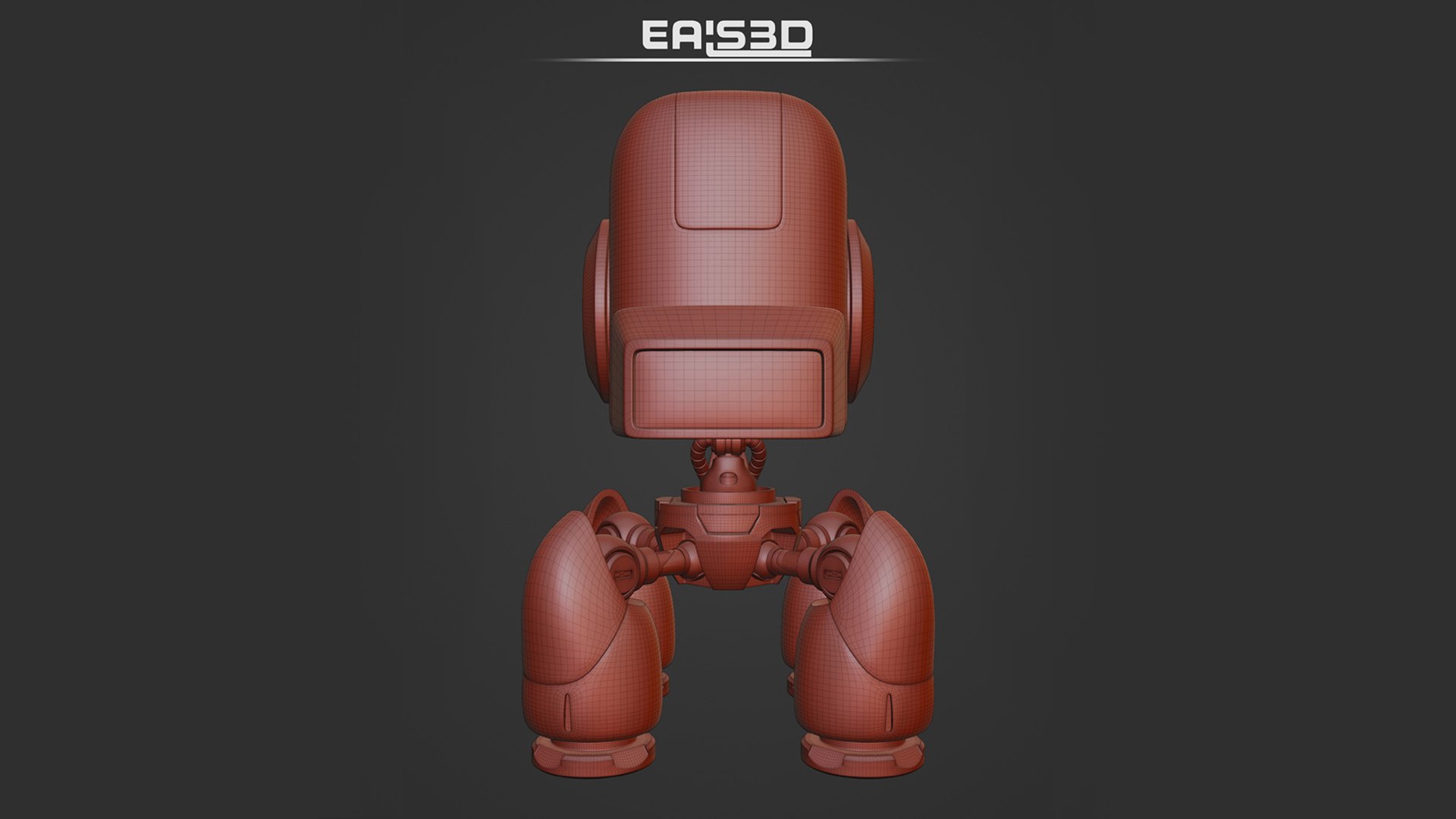 3D Cute Puppy Robot Red - TurboSquid 2094333