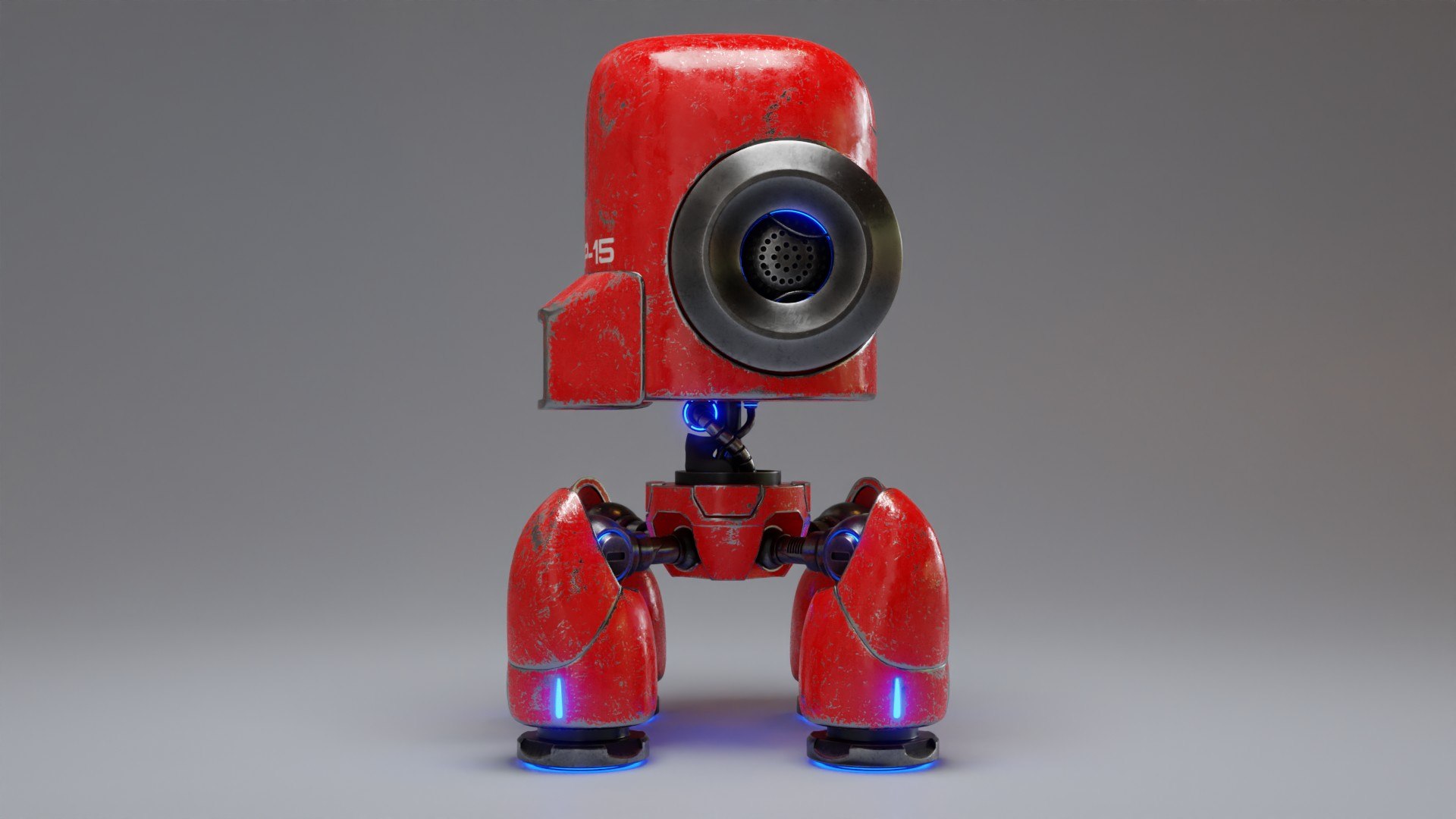 3D Cute Puppy Robot Red - TurboSquid 2094333