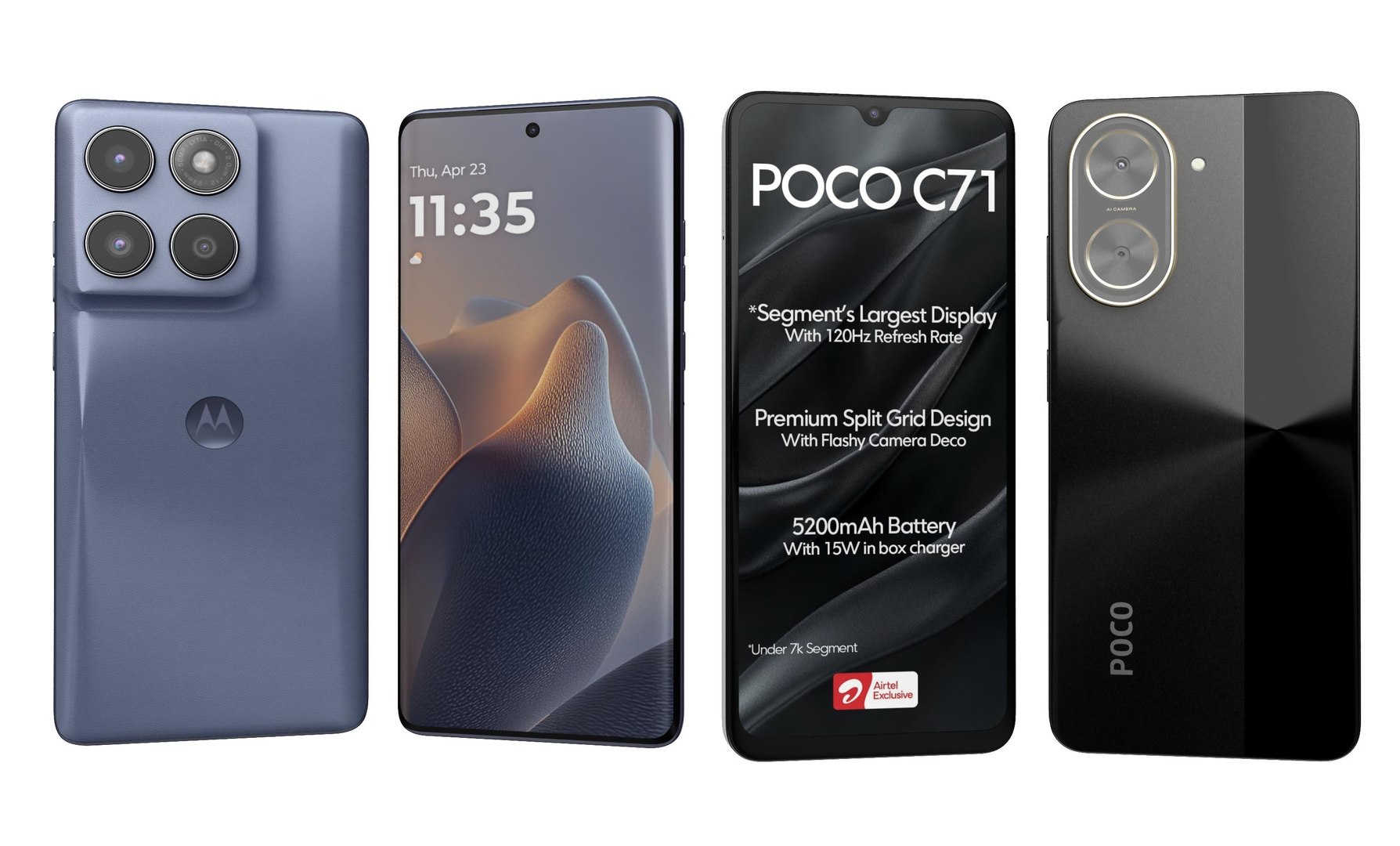 Xiaomi Poco C71 Black And Motorola Edge 60 Fusion Gray 3D Model - TurboSquid 2392483