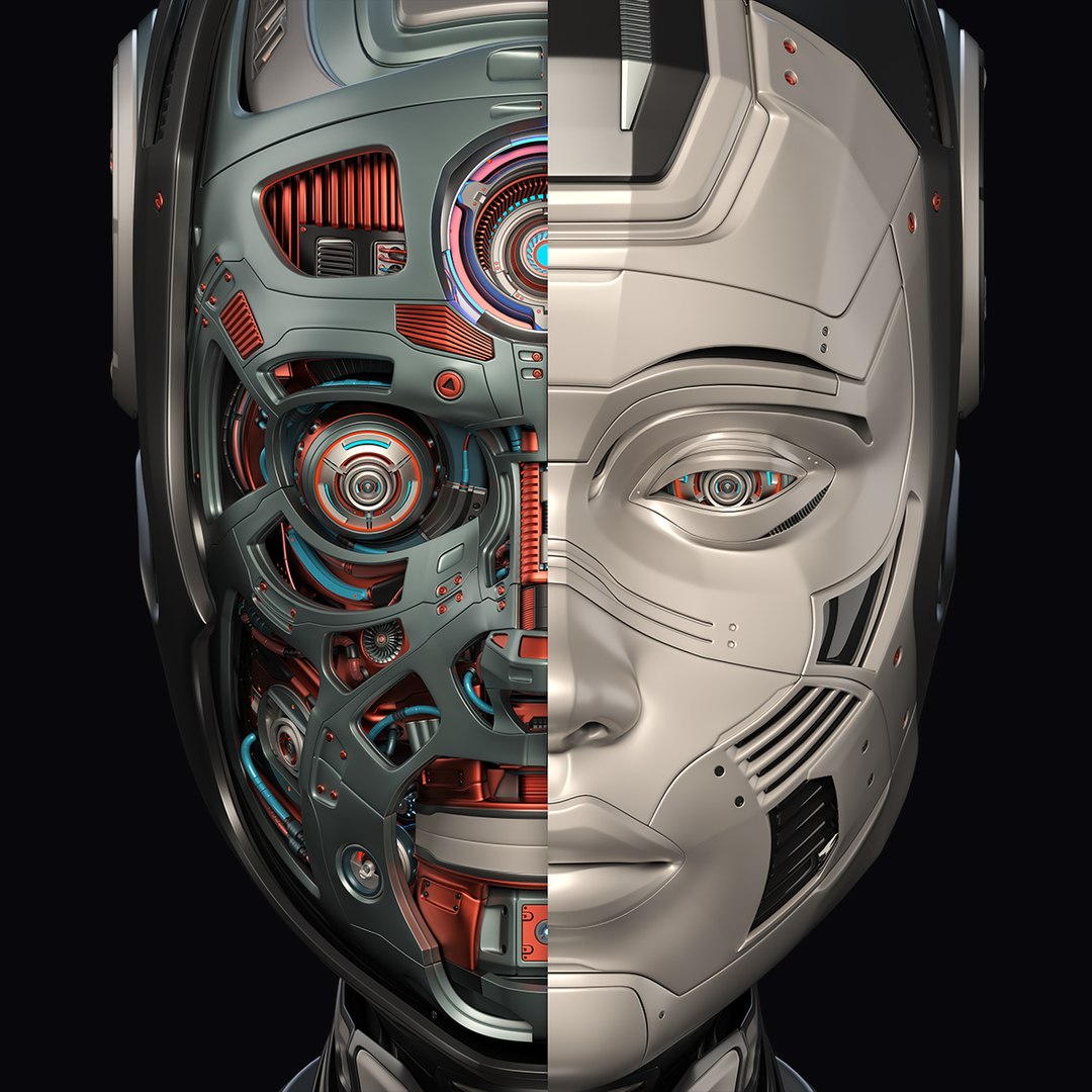 Robot Woman Head Anatomy 3D model - TurboSquid 2181684