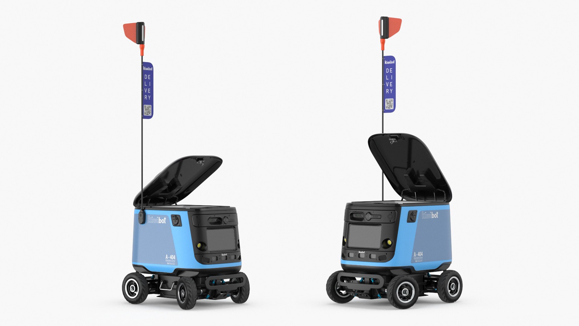 3D Kiwibot Delivery Robot Cyan In Sleep Rigged Model - TurboSquid 2254987