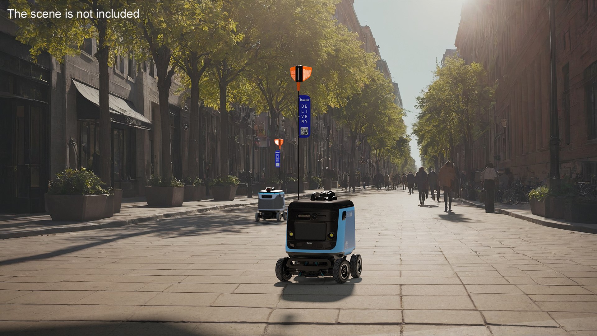 3D Kiwibot Delivery Robot Cyan In Sleep Rigged Model - TurboSquid 2254987