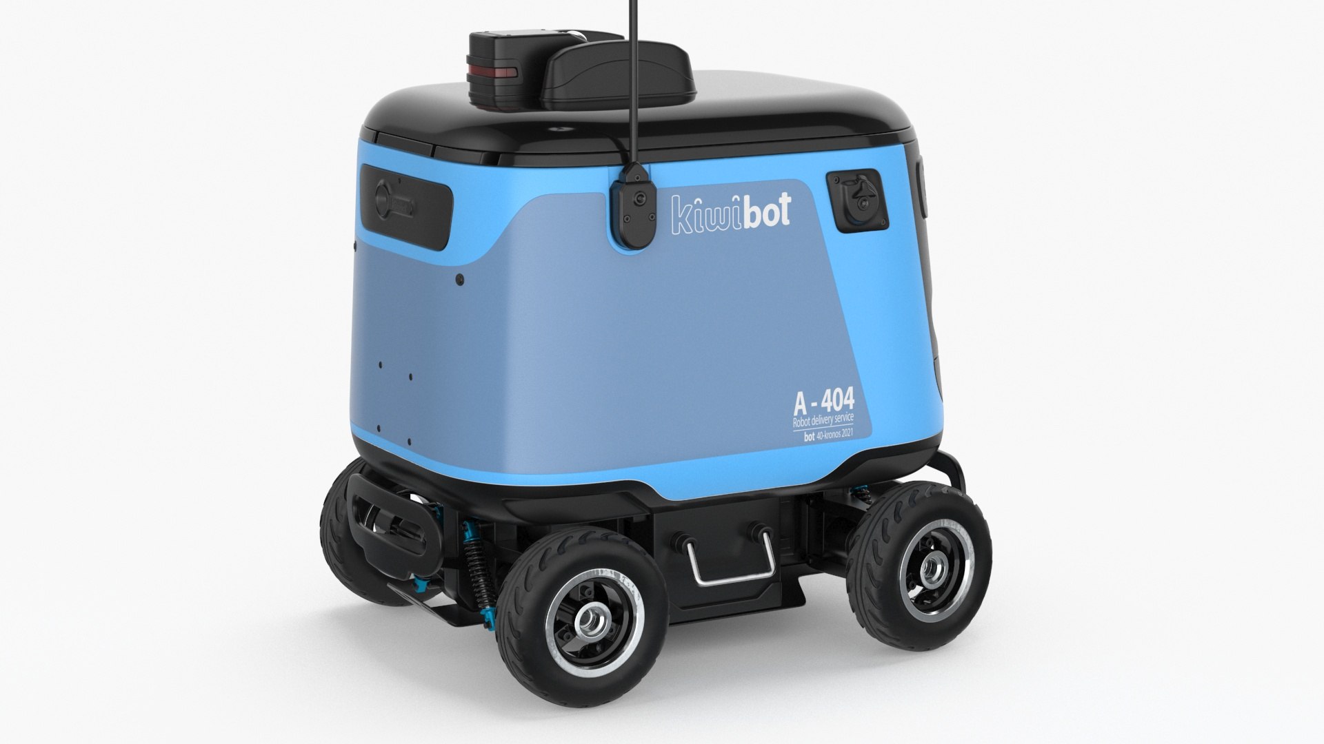 3D Kiwibot Delivery Robot Cyan In Sleep Rigged Model - TurboSquid 2254987