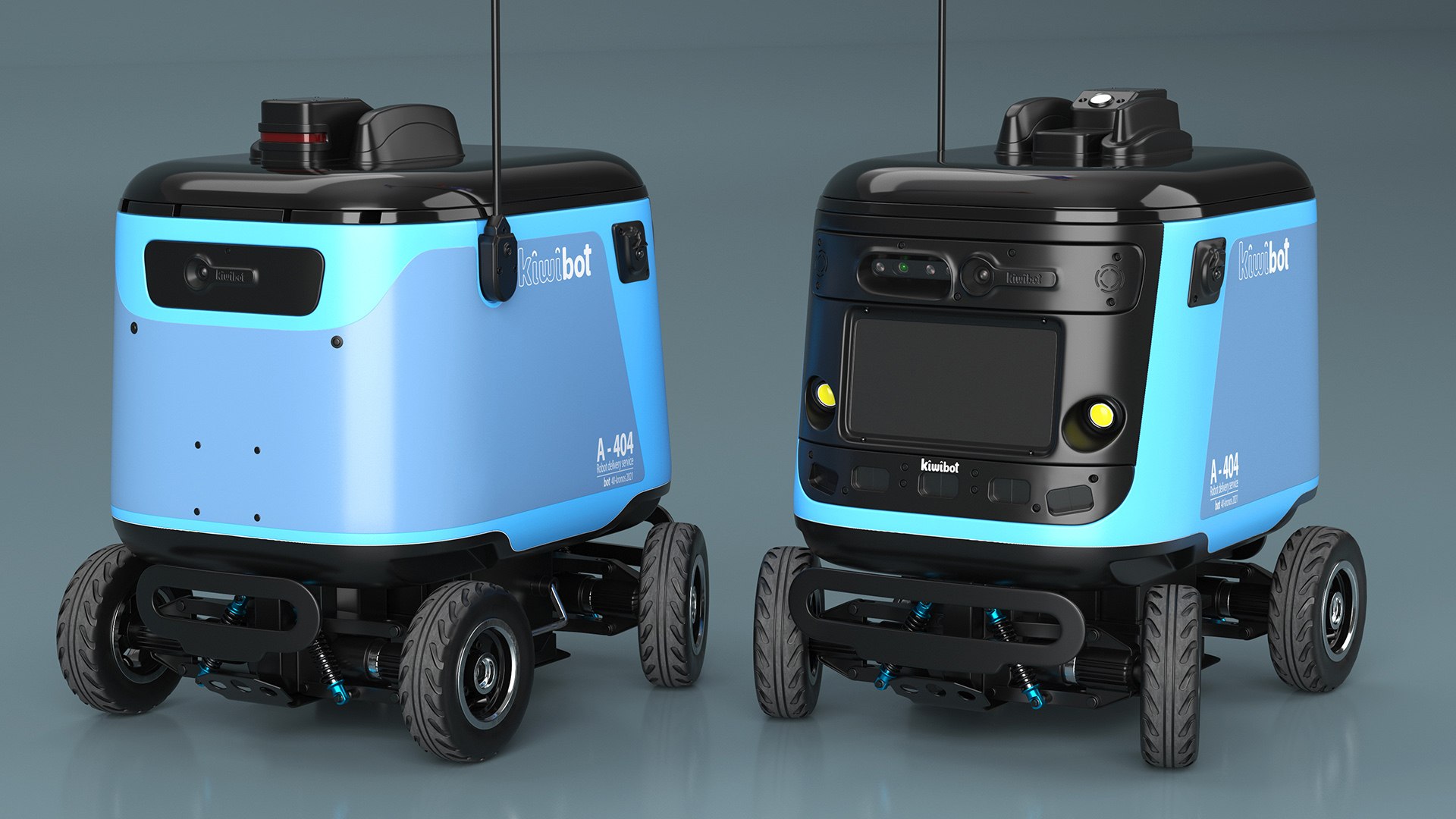 3D Kiwibot Delivery Robot Cyan In Sleep Rigged Model - TurboSquid 2254987