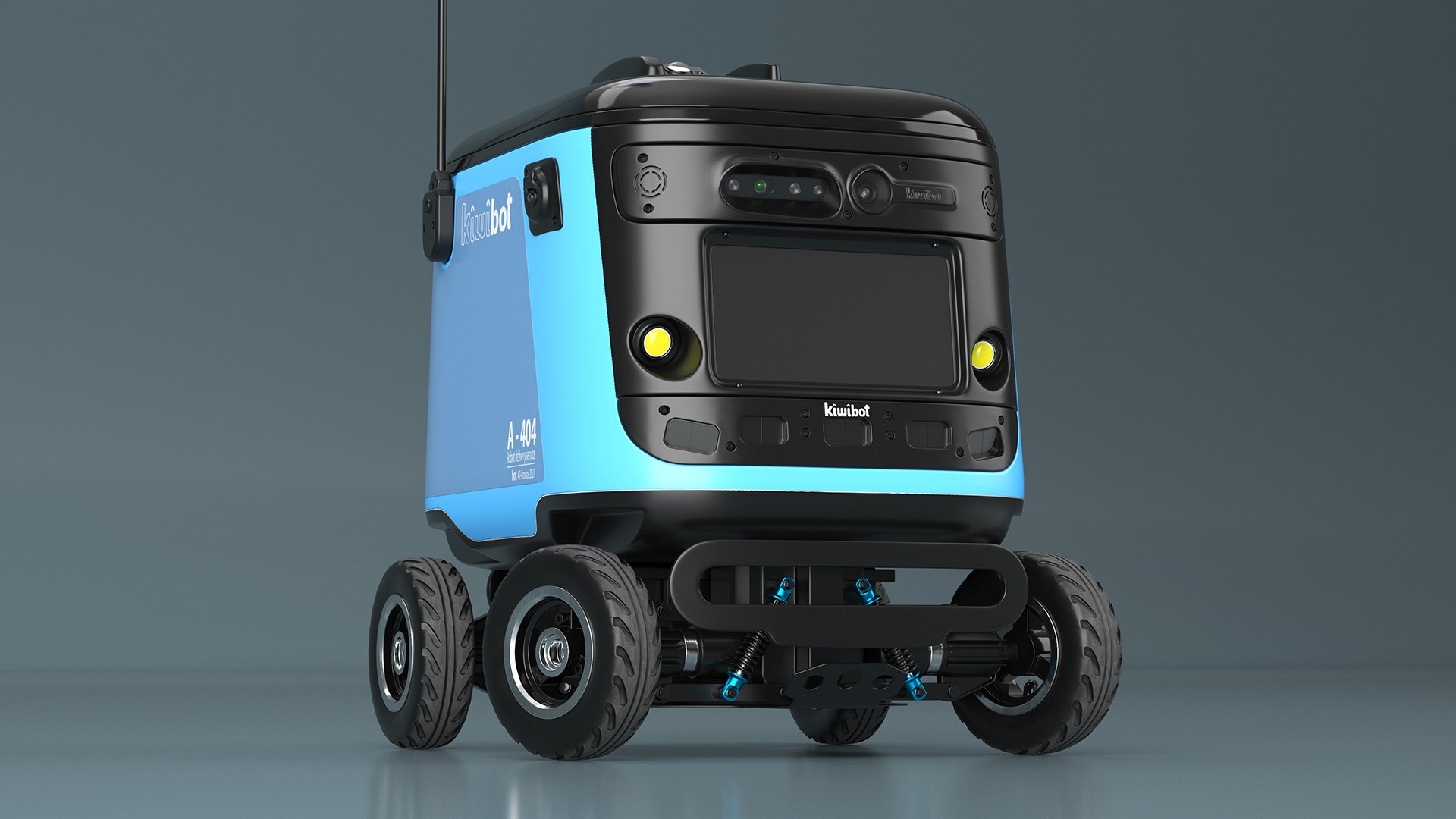 3D Kiwibot Delivery Robot Cyan In Sleep Rigged Model - TurboSquid 2254987