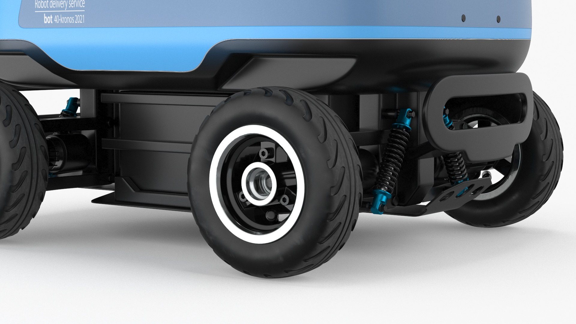 3D Kiwibot Delivery Robot Cyan In Sleep Rigged Model - TurboSquid 2254987