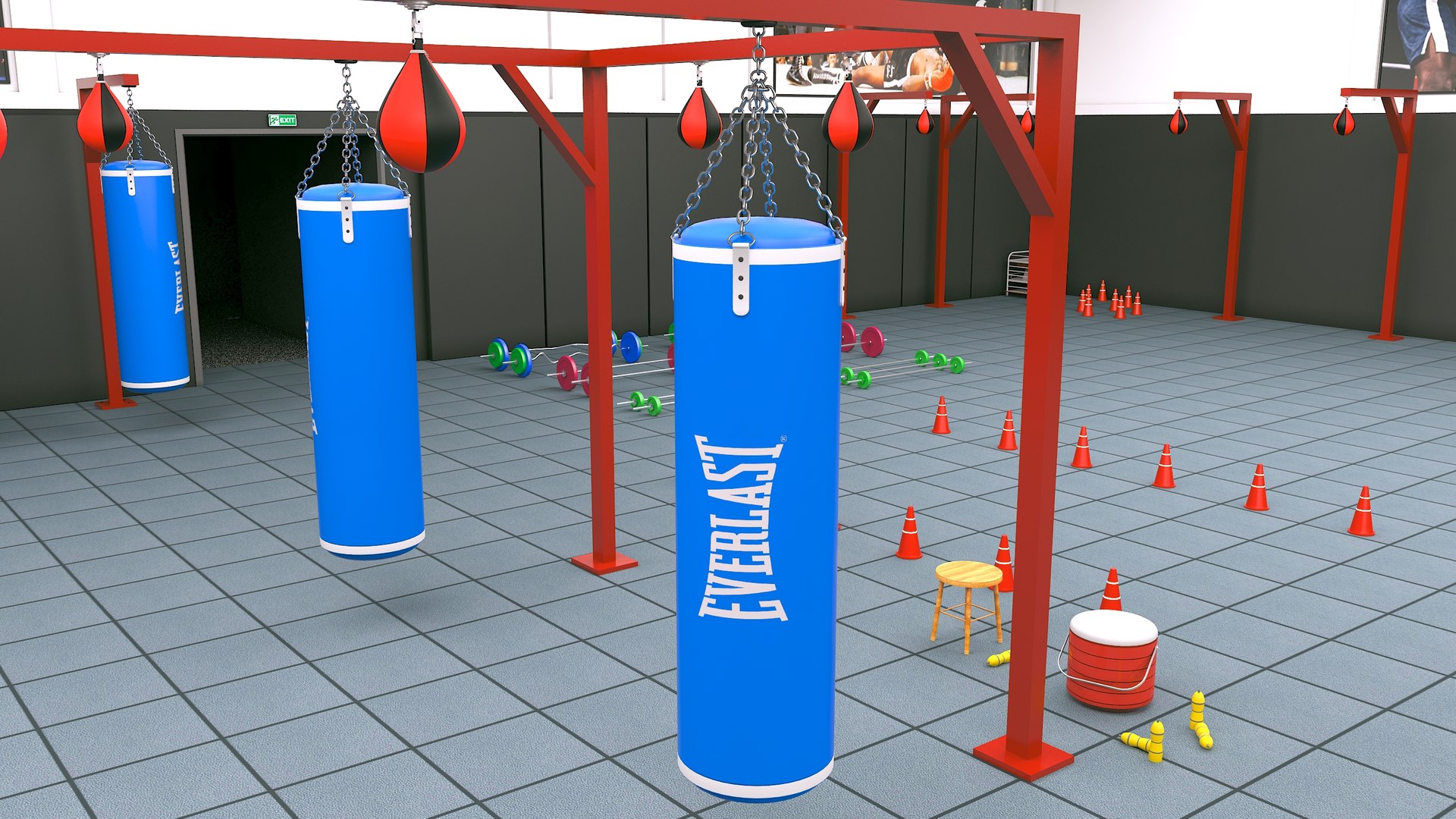 3D boxing gym - TurboSquid 1666745