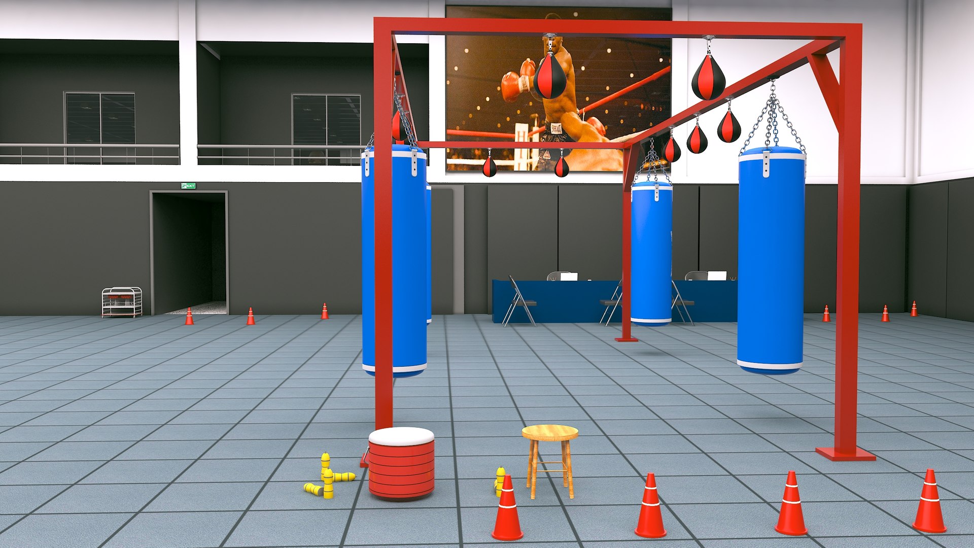 3D boxing gym - TurboSquid 1666745