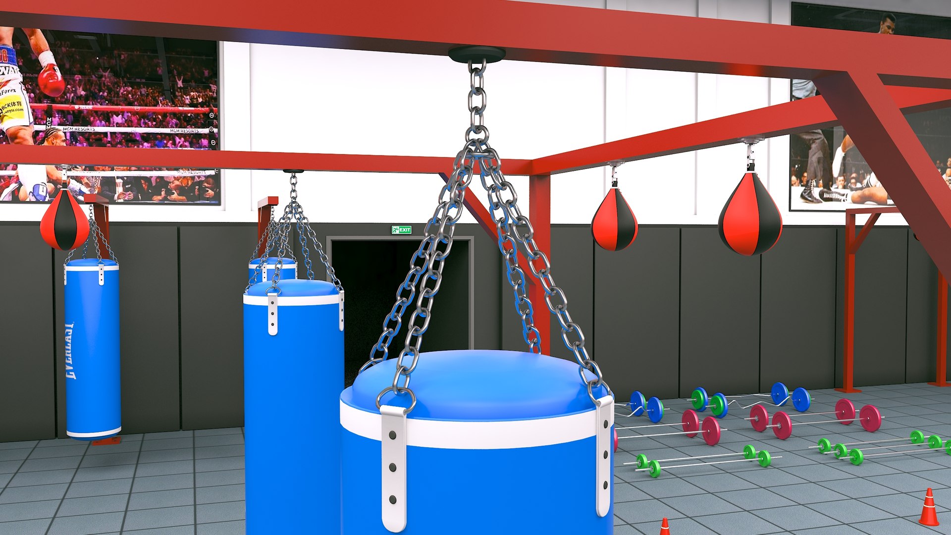 3D boxing gym - TurboSquid 1666745