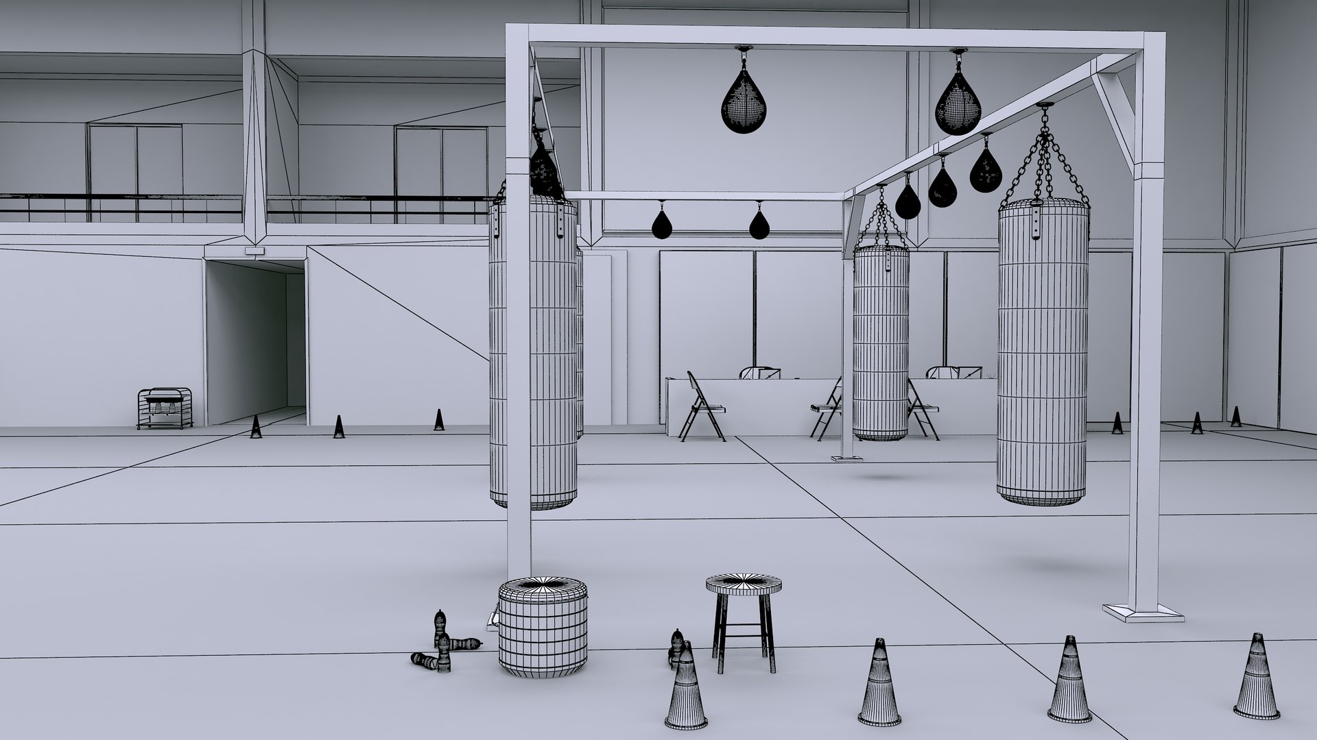 3D boxing gym - TurboSquid 1666745