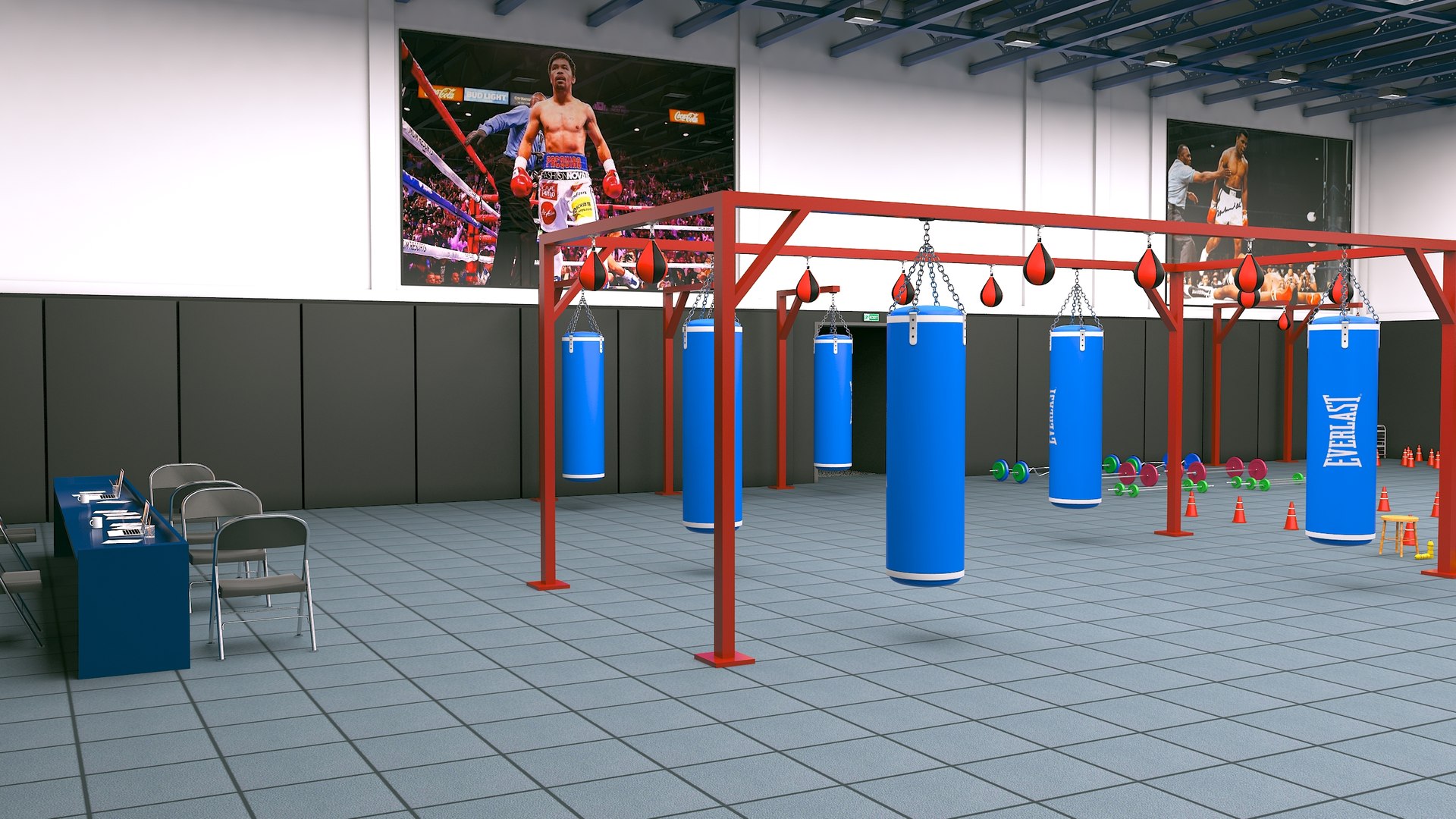 3D boxing gym - TurboSquid 1666745