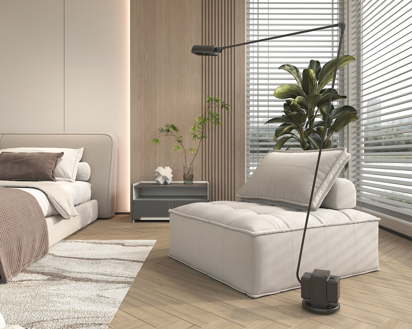 Modern Bedroom Scene 41 3D Model - TurboSquid 2280536