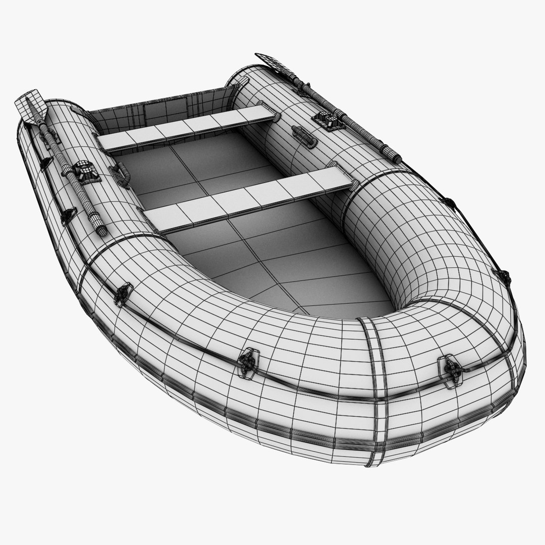 Dinghy Inflatable Boat 3d Model