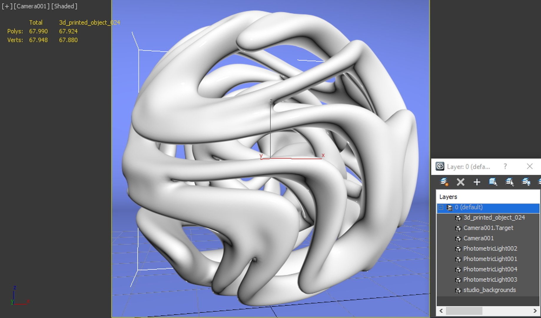 Printed Object 3d Max