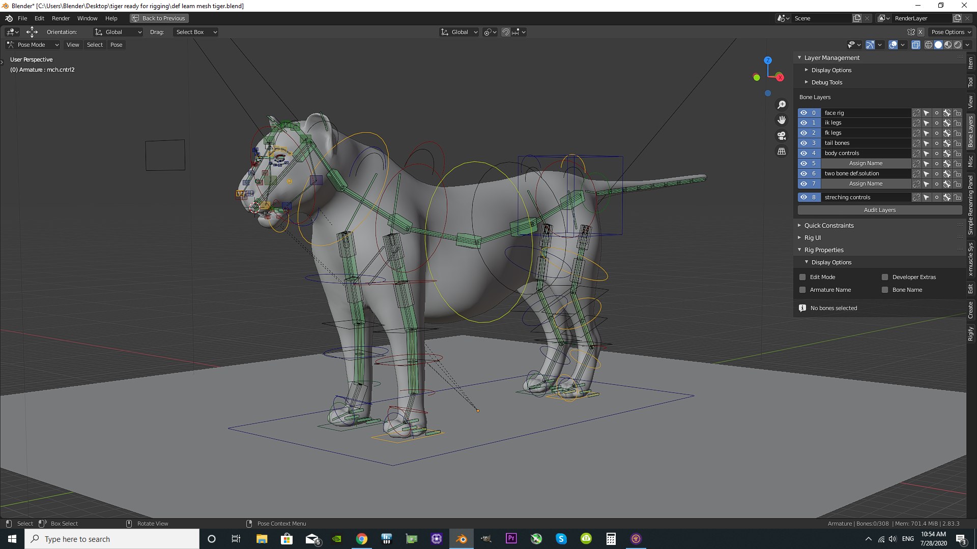 Rig Advanced Tiger Blender 3D - TurboSquid 1598319