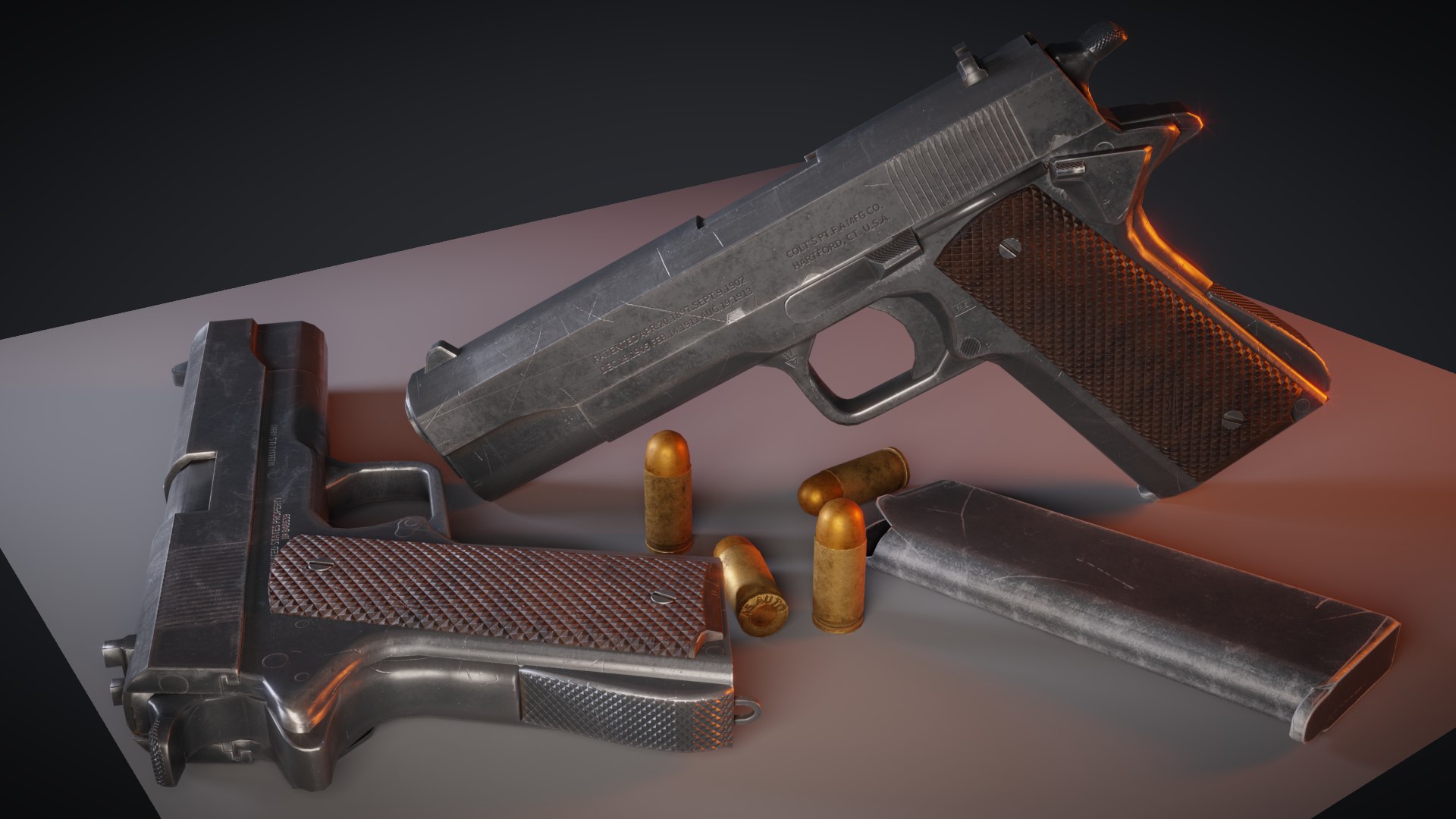 Colt m1911a1 pistol 3D model - TurboSquid 1437122