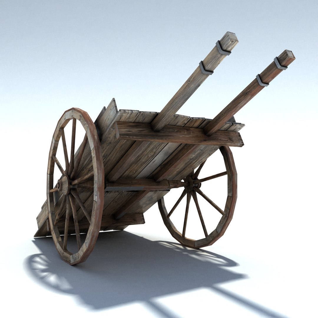 Old Wild West Cart 3d 3ds