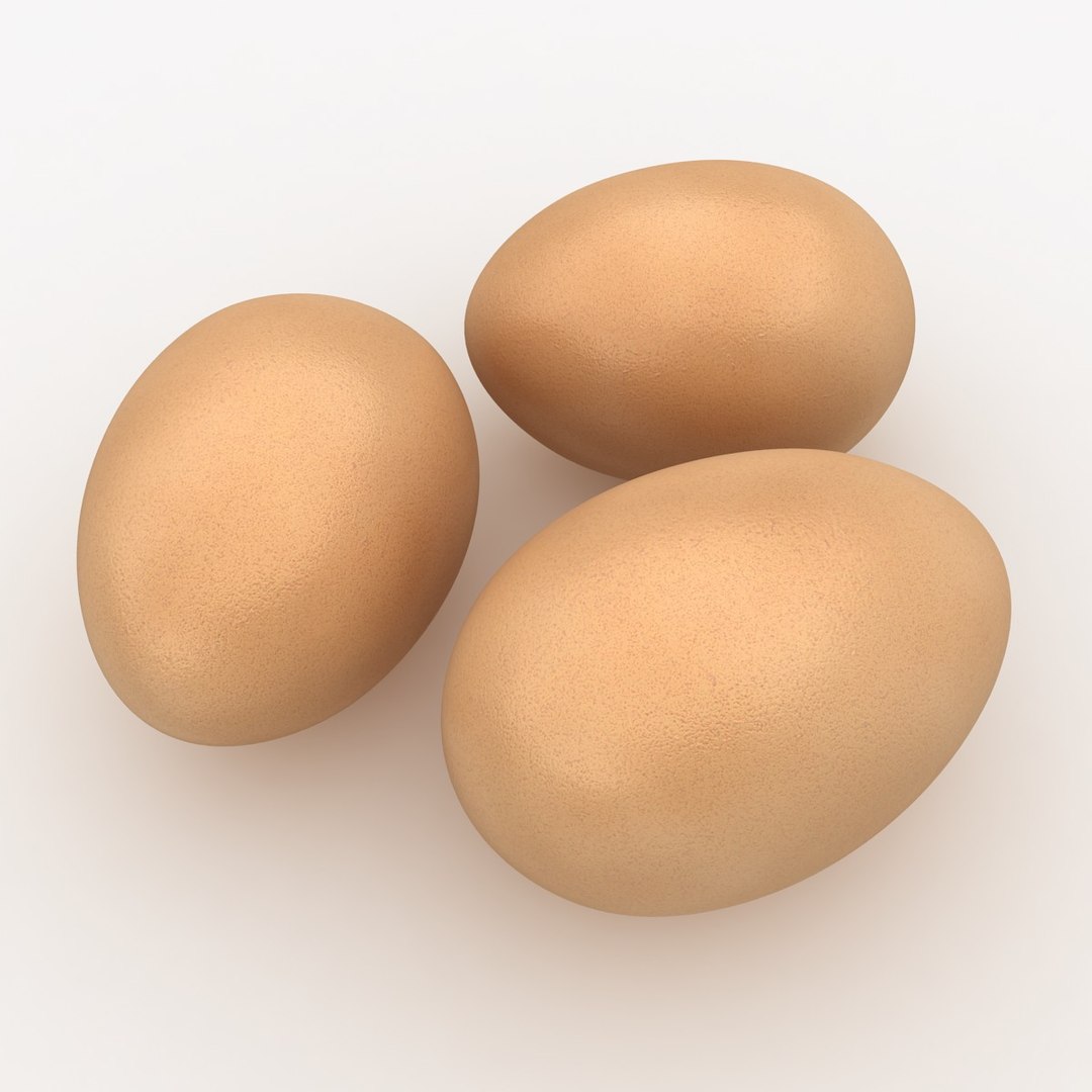 realistic eggs brown obj