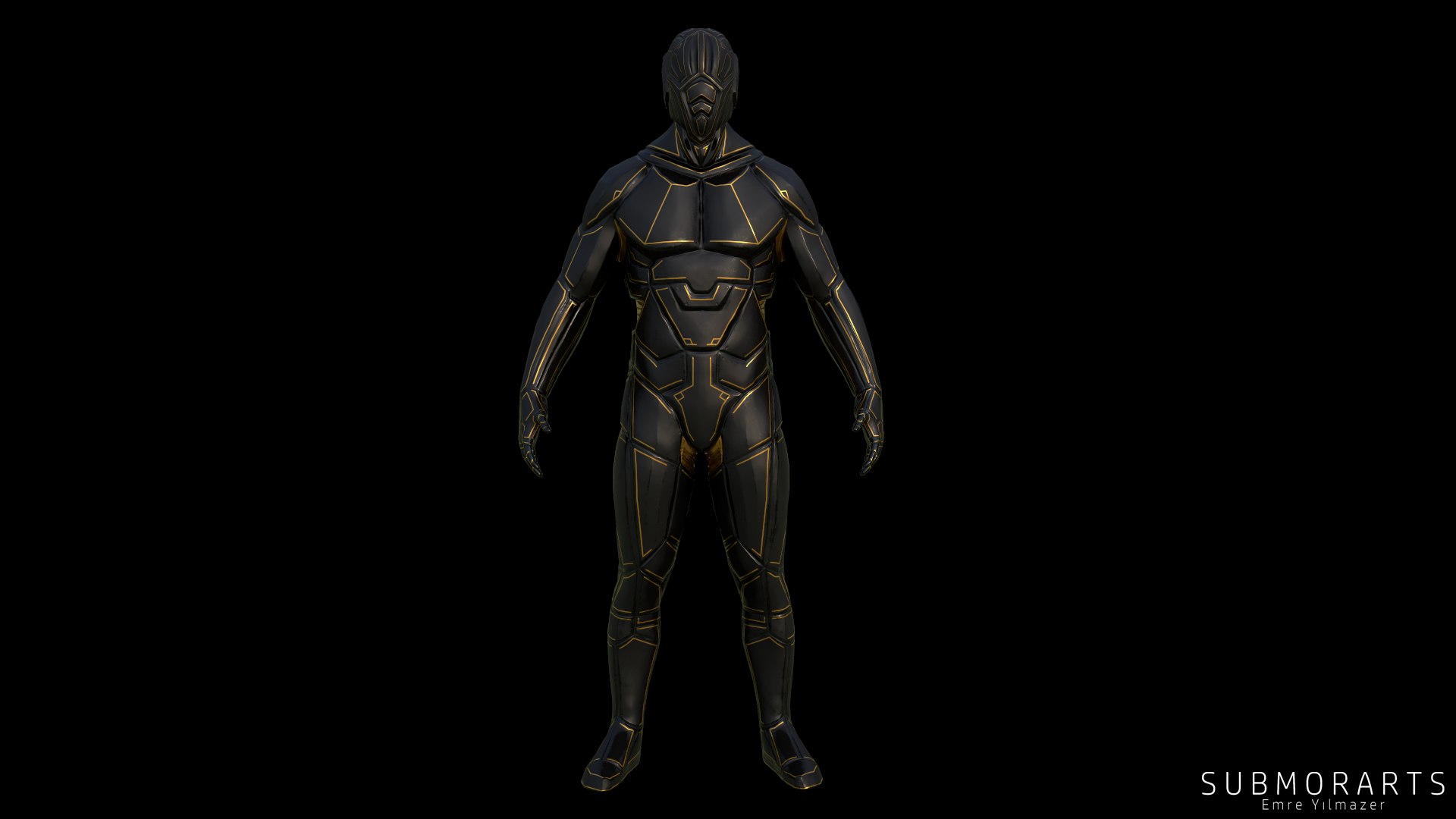 3D Sentinel - Futuristic Space Soldier Sci-Fi Robot Character Low-poly ...