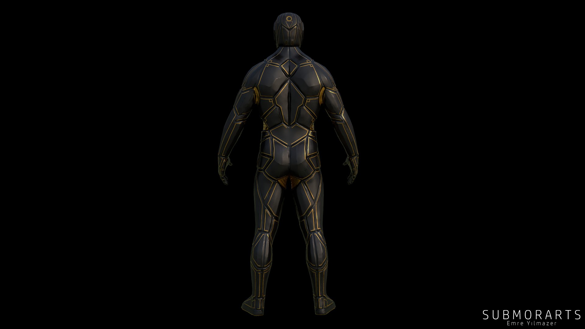3D Sentinel - Futuristic Space Soldier Sci-Fi Robot Character Low-poly ...