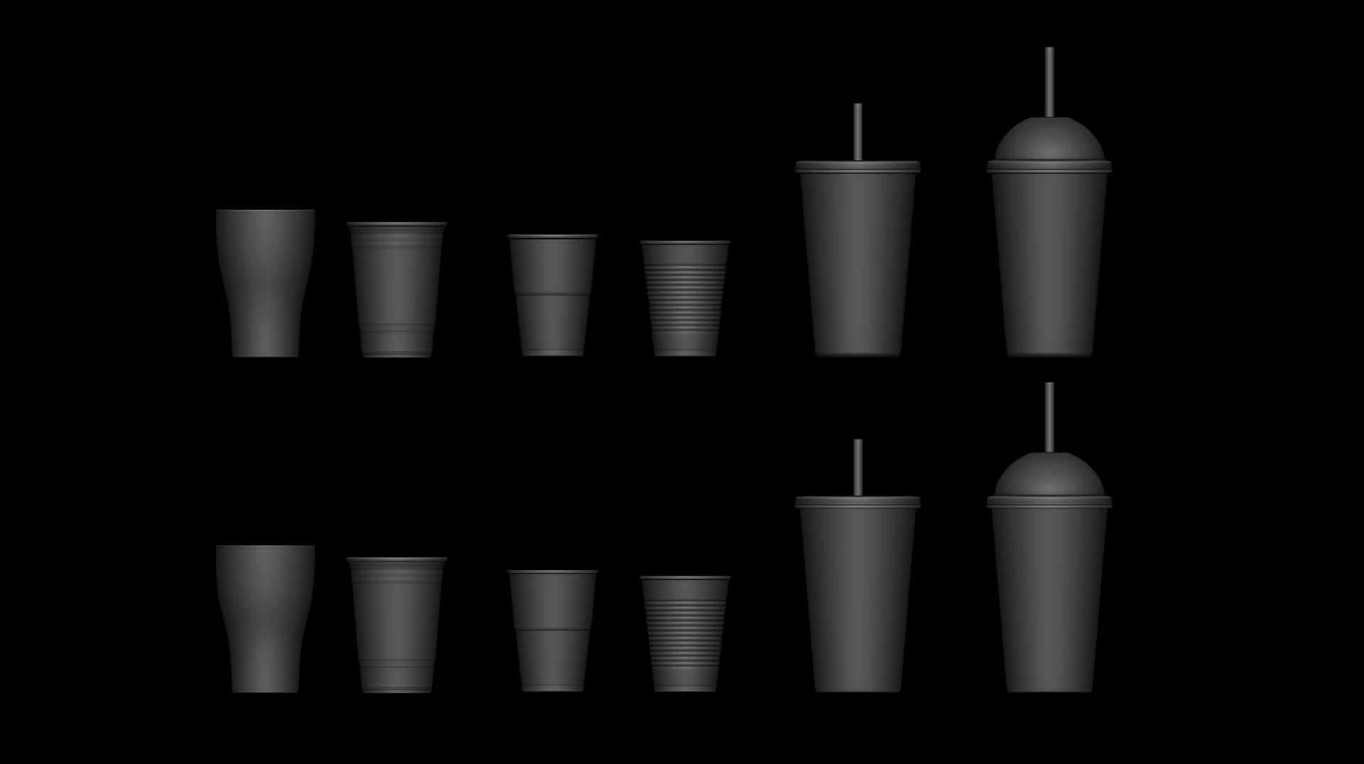 Cups Pack model - TurboSquid 1804517