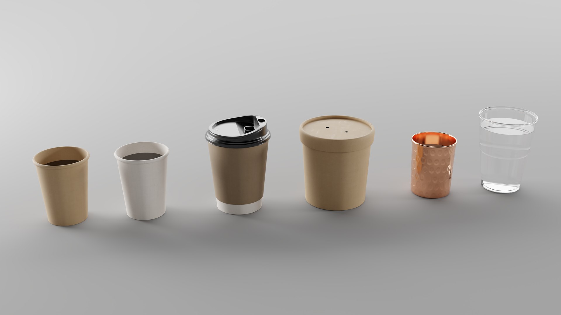 Cups Pack model - TurboSquid 1804517