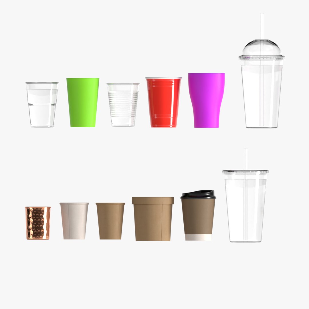 Cups Pack model - TurboSquid 1804517