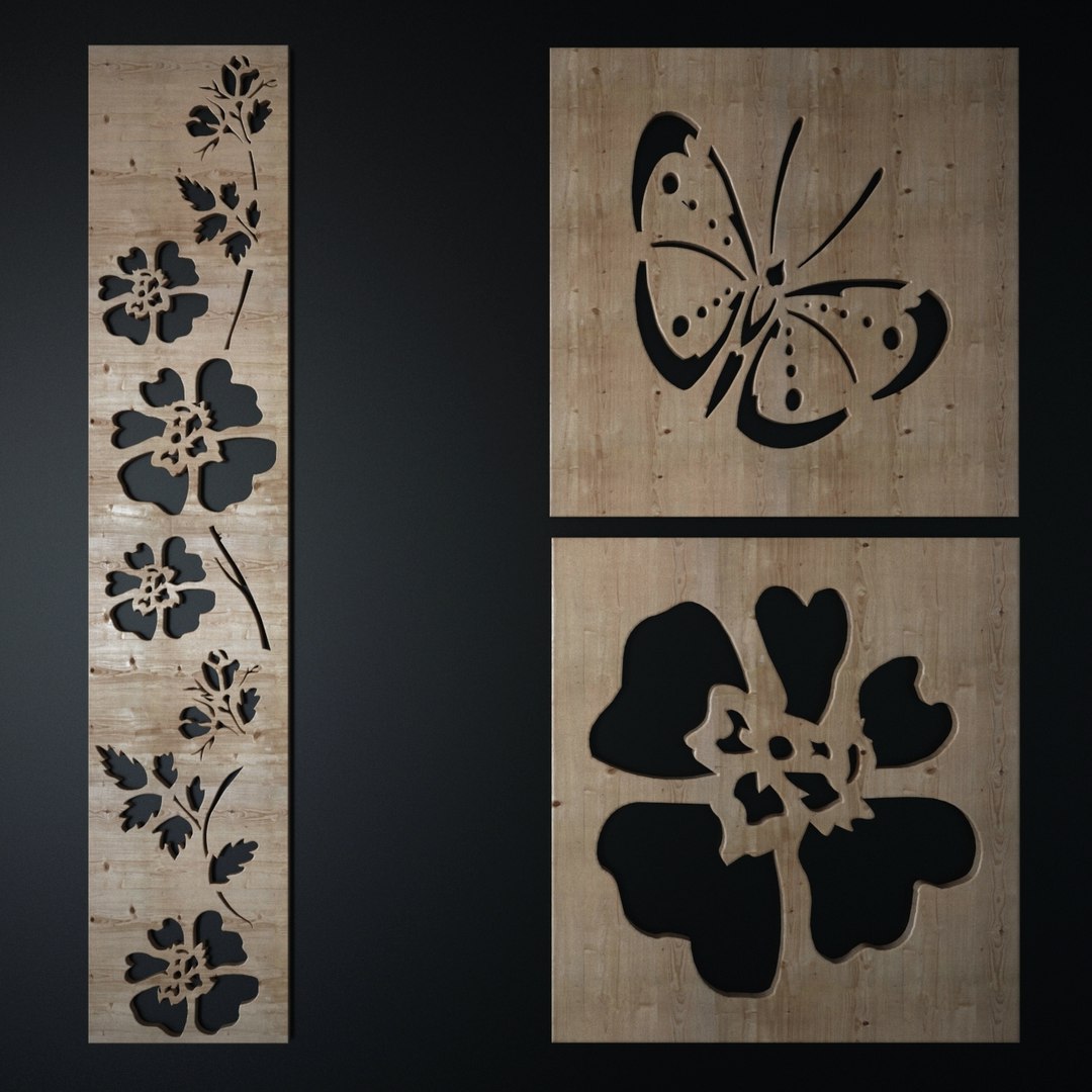 3d Model Decorative Laser Cutting Pattern