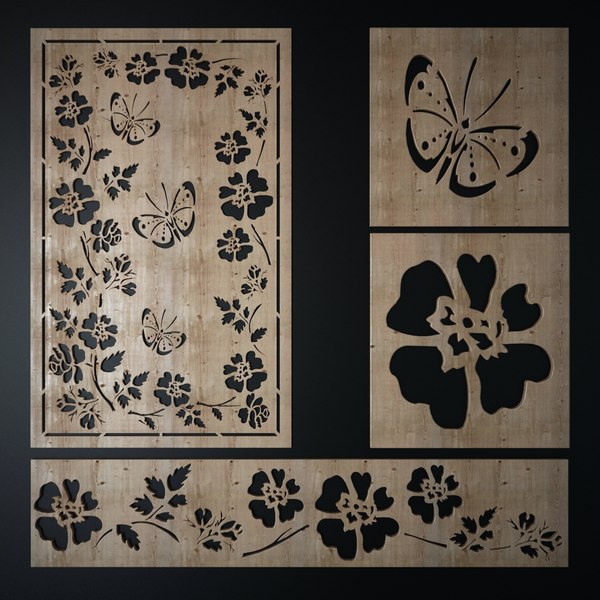 3d model decorative laser cutting pattern
