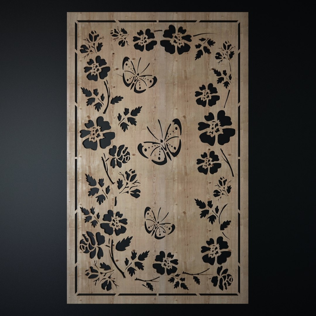 3d Model Decorative Laser Cutting Pattern
