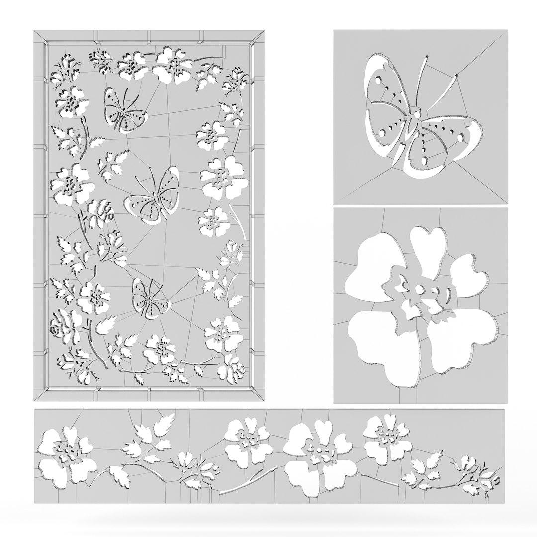 3d Model Decorative Laser Cutting Pattern