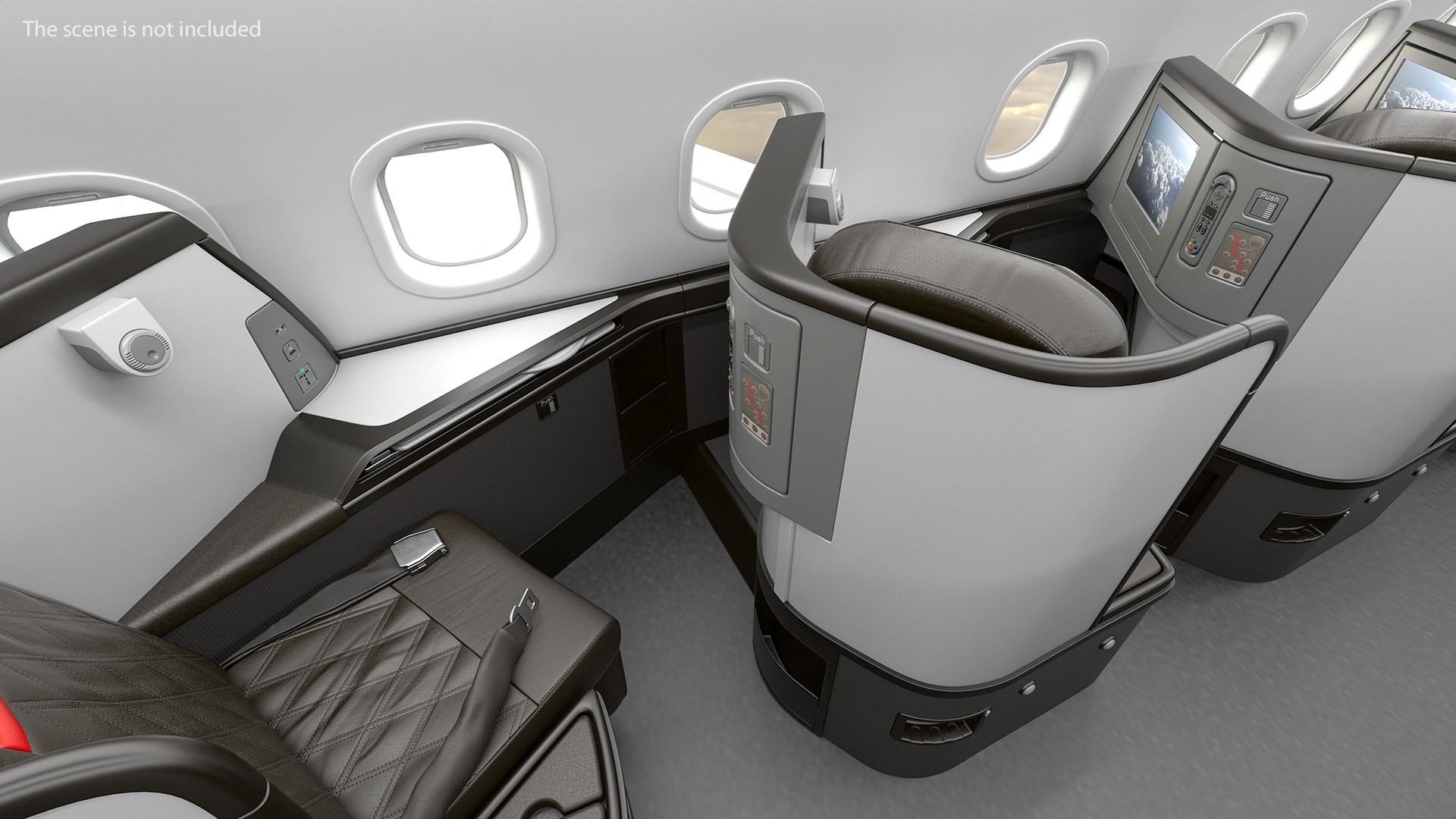 Airplane Business Class Seats 3D Model - TurboSquid 1486258