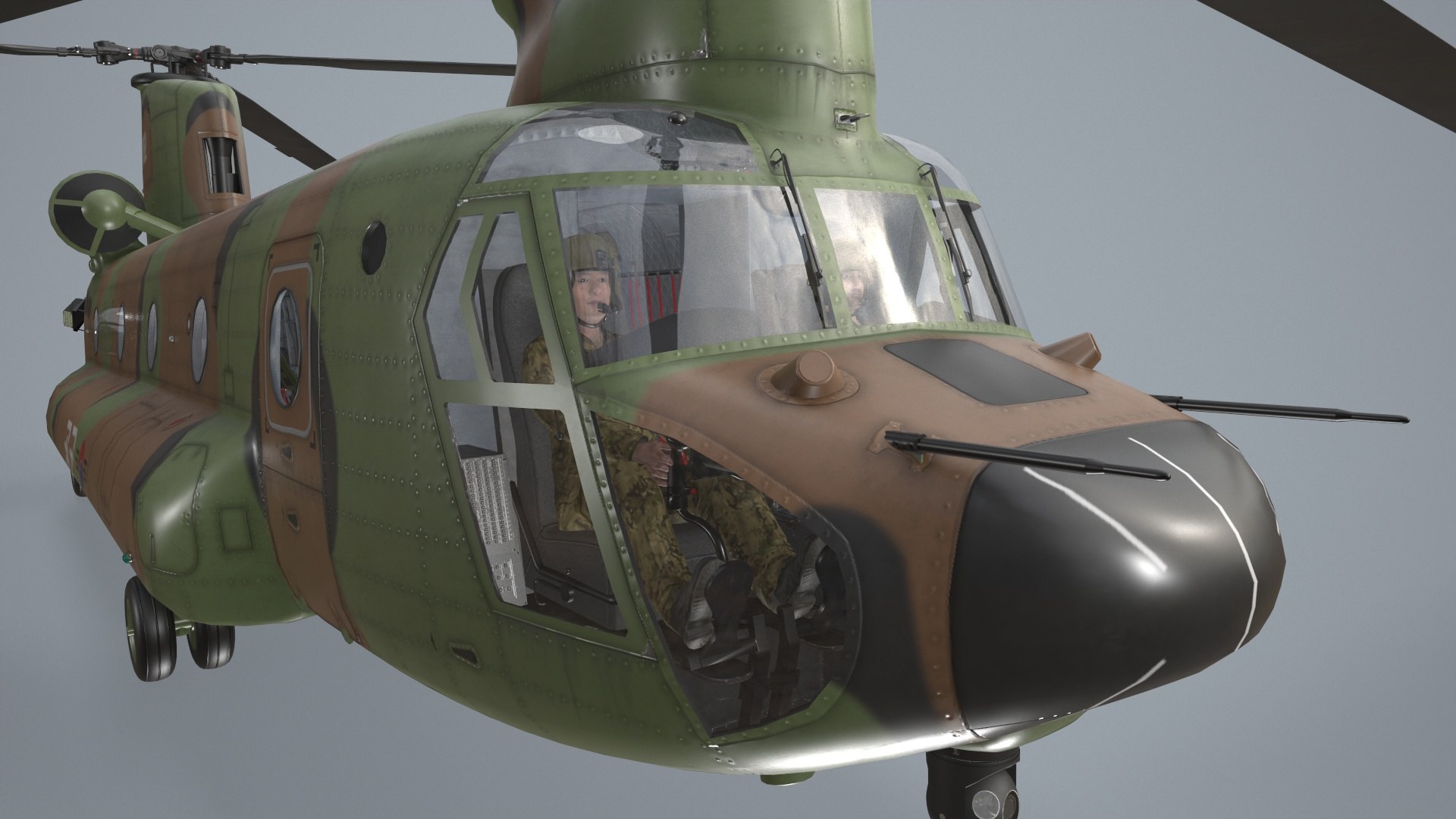 3D CH-47 Chinook Korean Air Force Complex Animation - TurboSquid 2169239