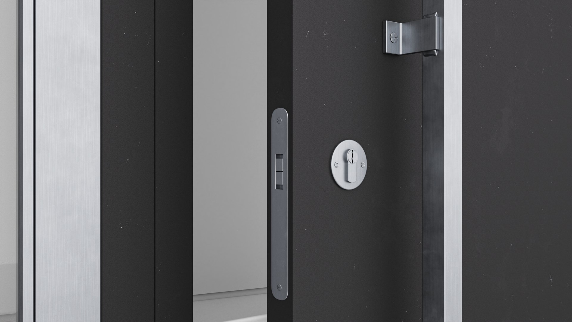 3D Aluminium Door 151 - TurboSquid 2032452