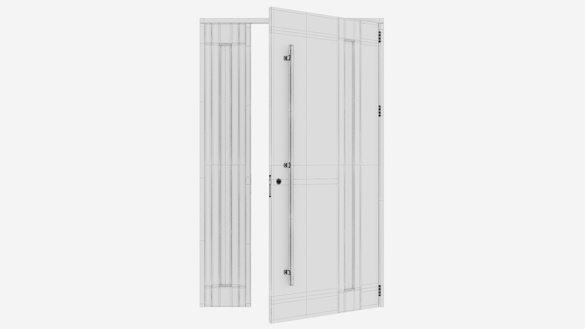 3D Aluminium Door 151 - TurboSquid 2032452