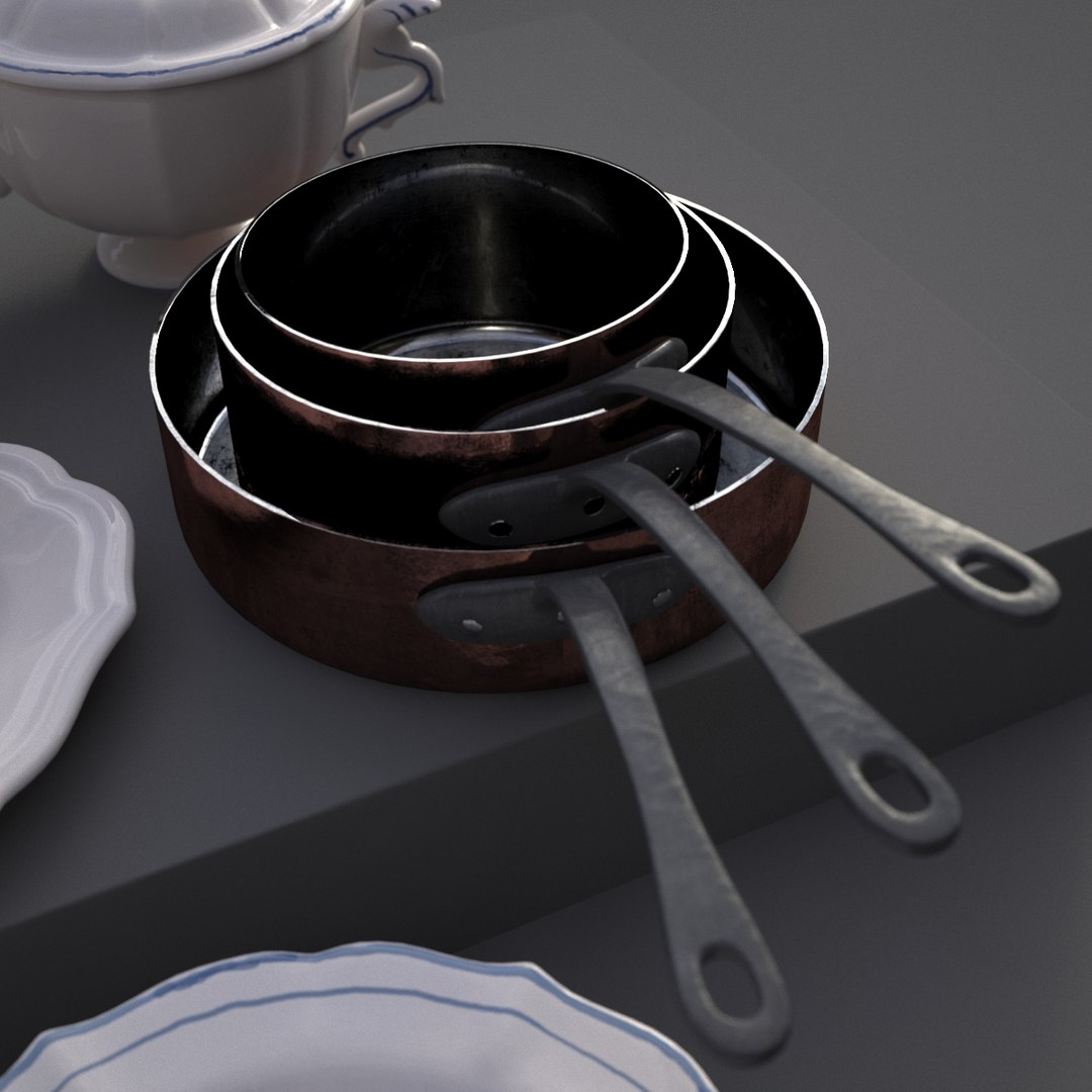 3d Kitchen Pans