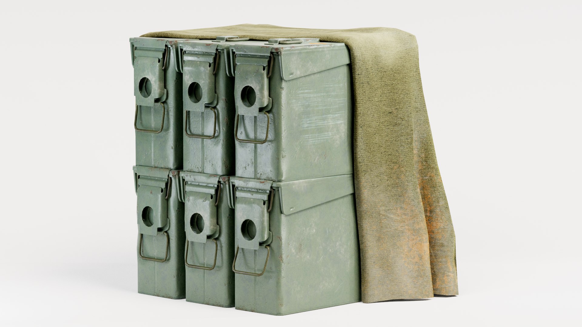 Millitary Ammoboxes Of Ammunition Covered With Awning Yk1 Model ...