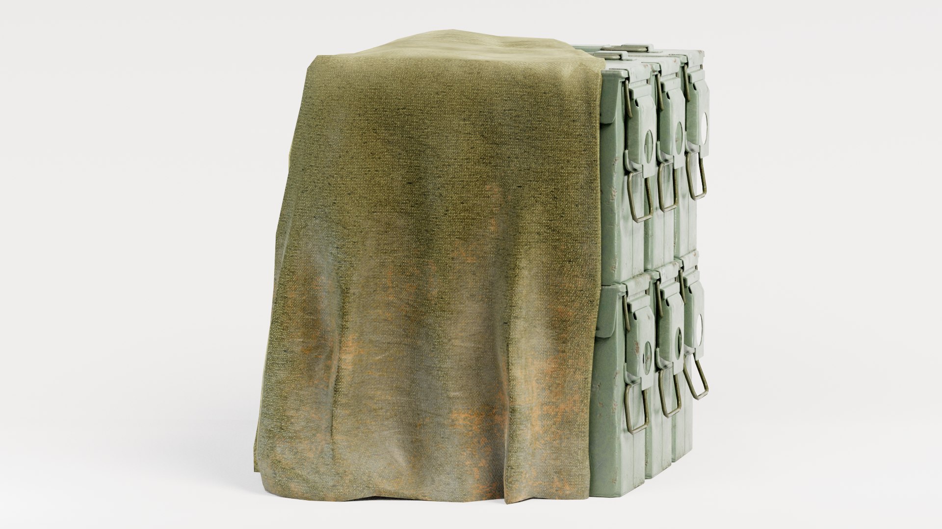 Millitary Ammoboxes Of Ammunition Covered With Awning Yk1 Model ...