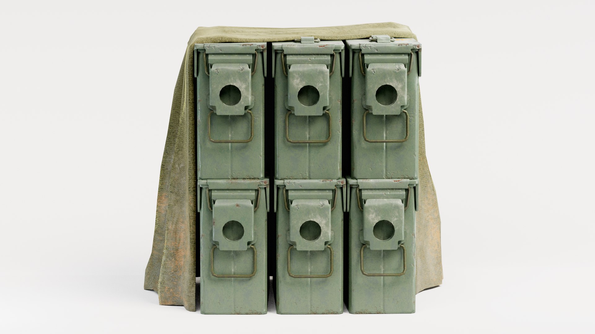 Millitary Ammoboxes Of Ammunition Covered With Awning Yk1 Model ...