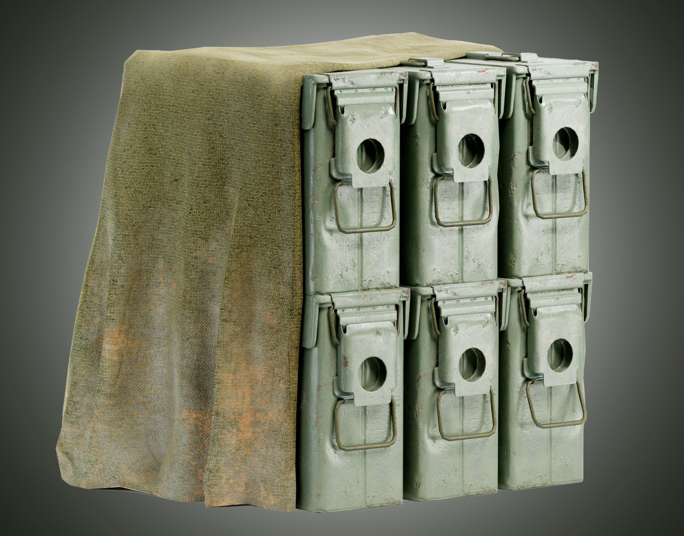 Millitary Ammoboxes Of Ammunition Covered With Awning Yk1 Model ...