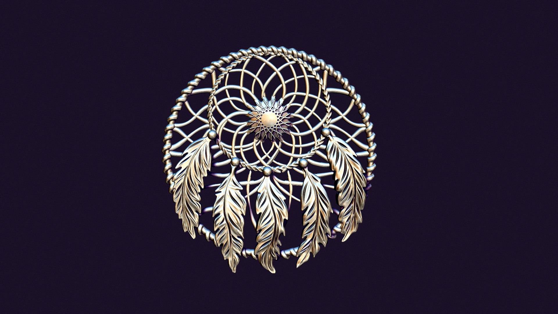 Dream Catcher Medallion 3D Model - TurboSquid 2050681