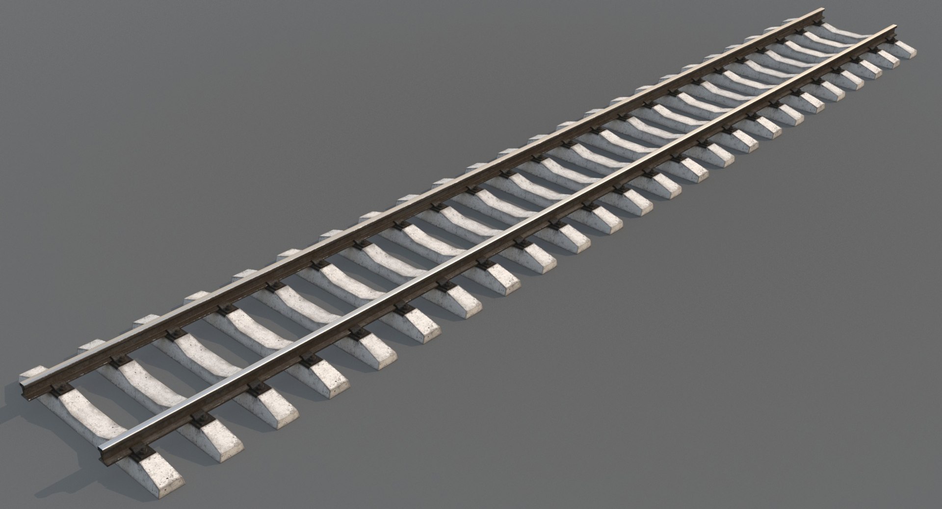 Railway Rails 3d Model