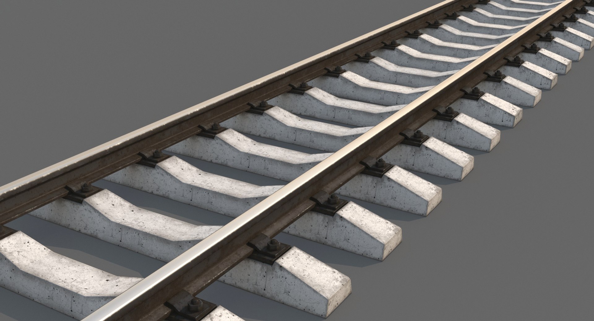 Railway Rails 3d Model